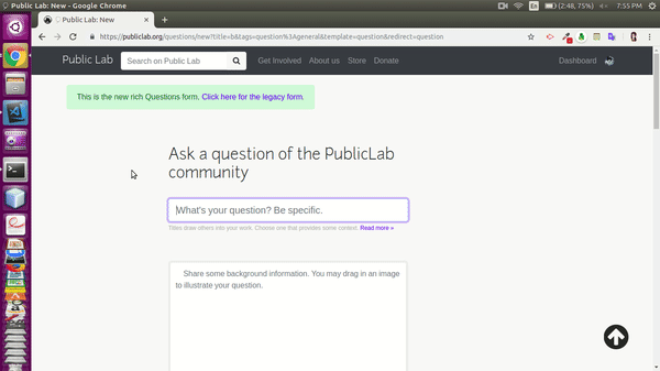Fix the new question form · Issue #5839 · publiclab/plots2 · GitHub