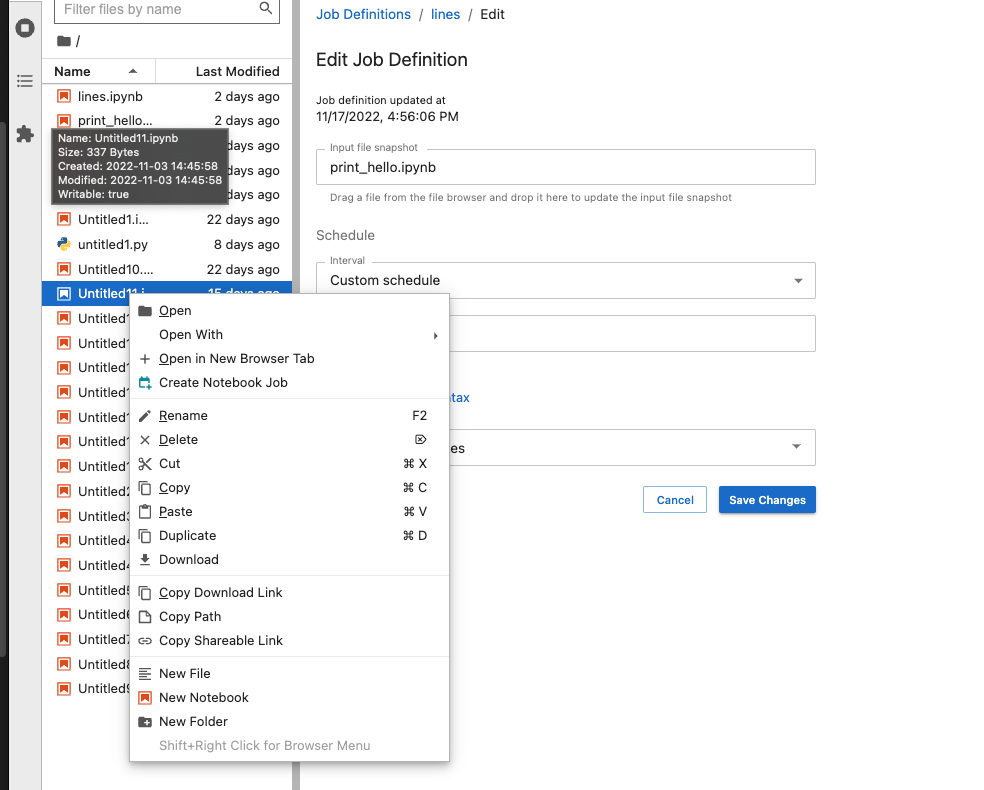 Update File Snapshot In Job Definitions Via Right Click Menu From File Browser · Issue 318 