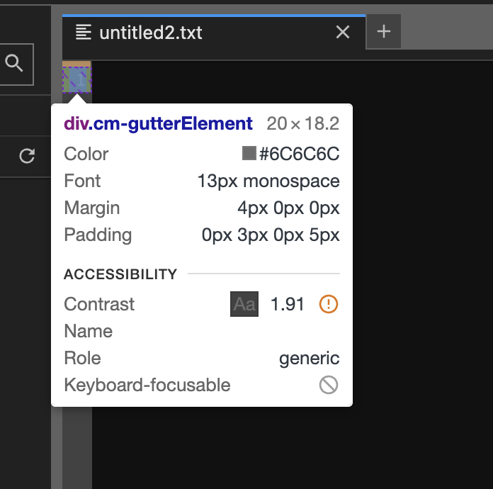 Fix Color Contrast Of Gutter Line Numbers In Code Mirror Make It Wcag Aaa Compliant By Andrii I