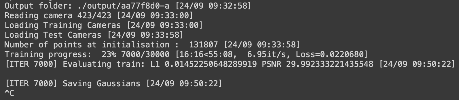 Training Crashes After 7000 · Issue 235 · Graphdeco Inriagaussian