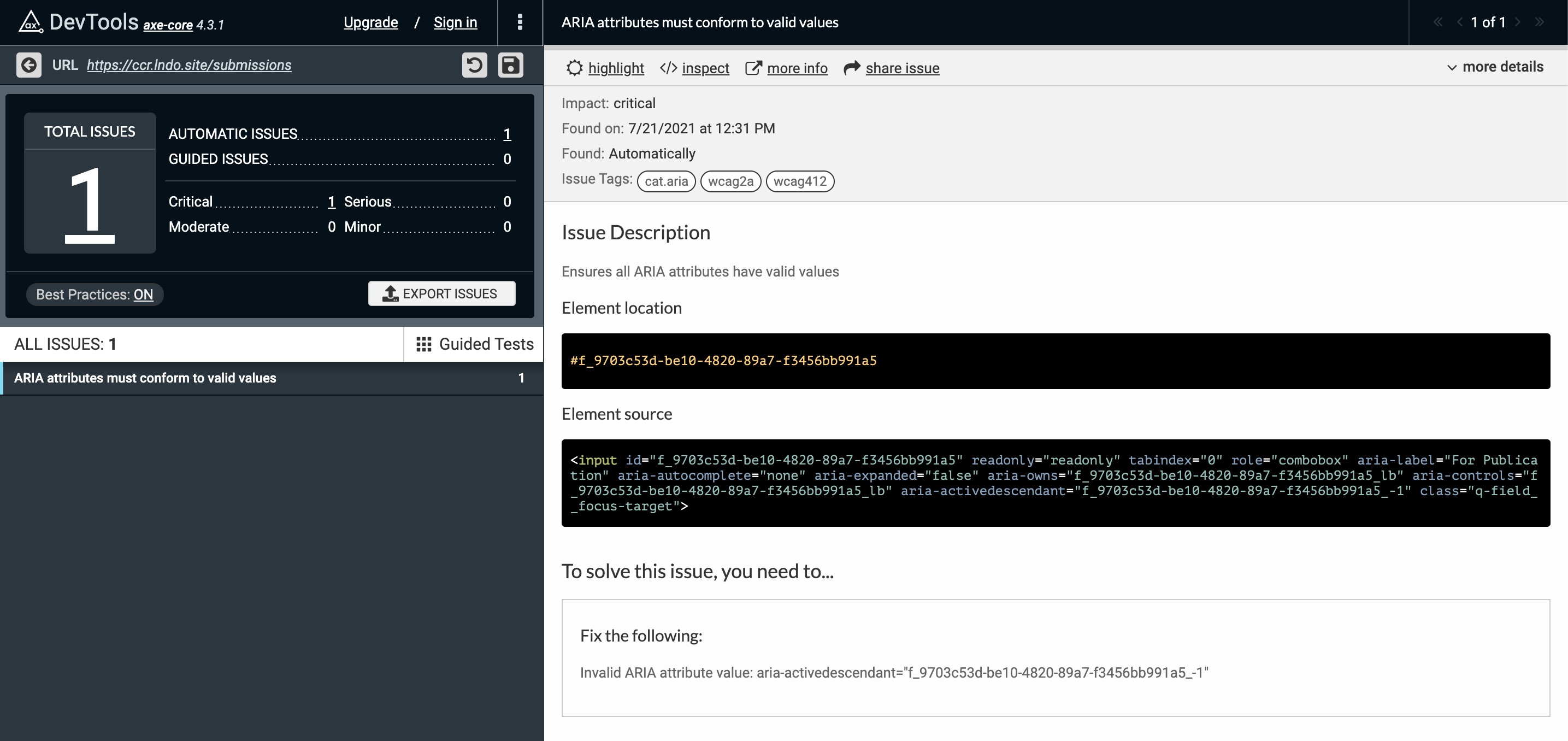 QSelect input now fails WCAG 2.0 A standards · Issue #10127 · quasarframework/quasar · GitHub