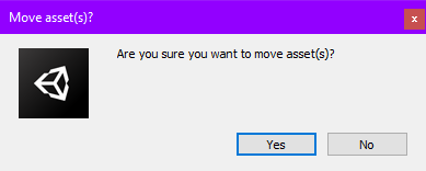 GitHub - Varneon/Unity-Asset-Move-Prompt: Simple dialog for verifying user's intentions of ...