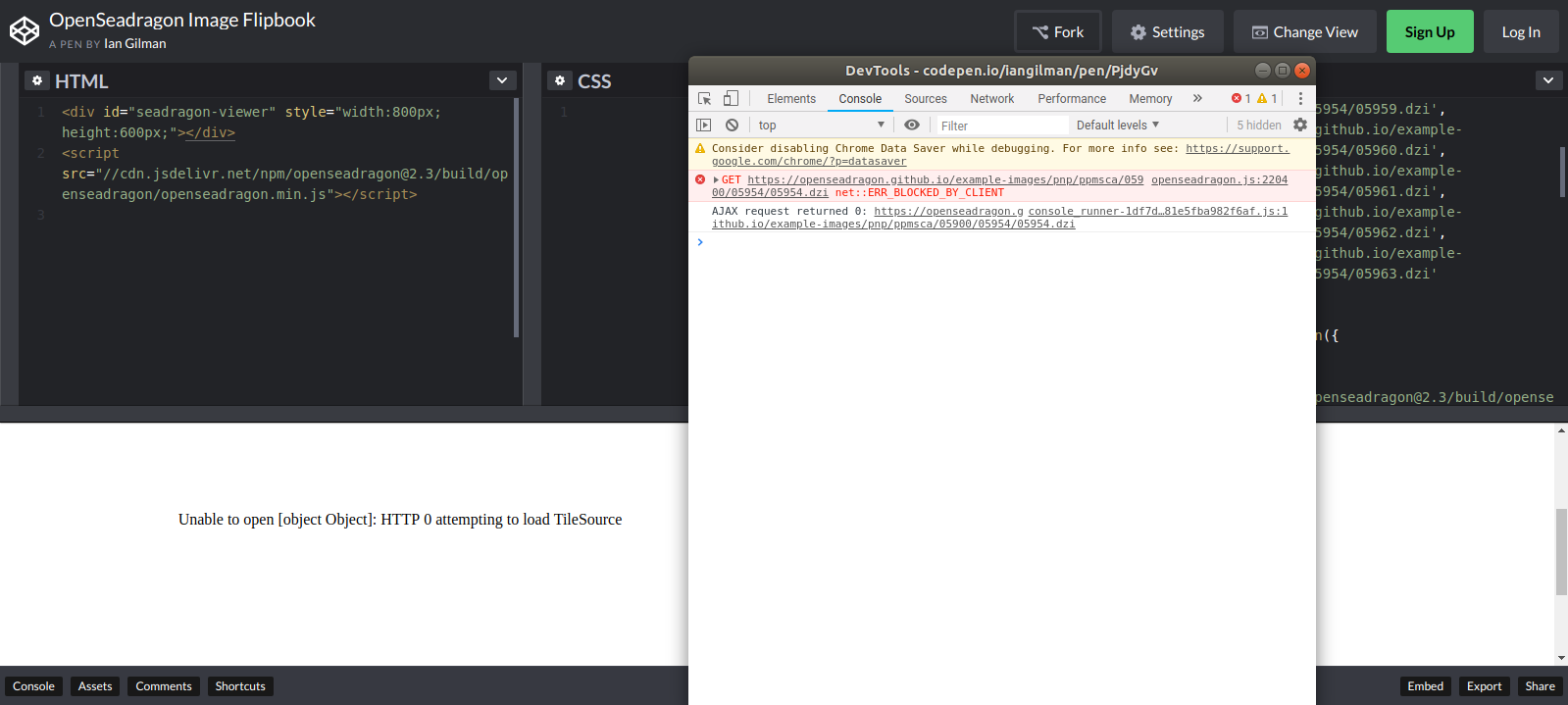 OpenSeadragon Image Flipbook Codepen doesn't work · Issue #1602 · openseadragon/openseadragon ...