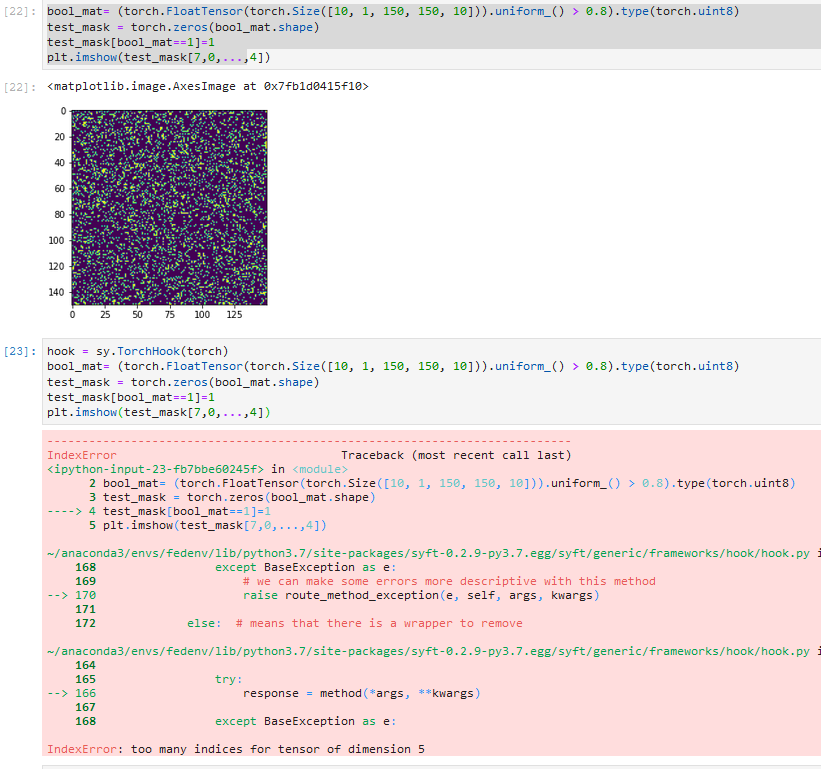 IndexError: too many indices for tensor of dimension · Issue #5070 · OpenMined/PySyft · GitHub