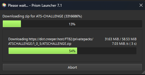 Very big percentage values when downloading specific modpacks · Issue #1342 · PrismLauncher ...