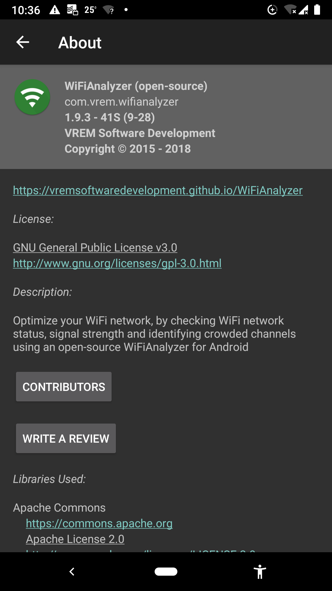 Doesnt work anymore on Android Pie 9 · Issue #201 · VREMSoftwareDevelopment/WiFiAnalyzer · GitHub
