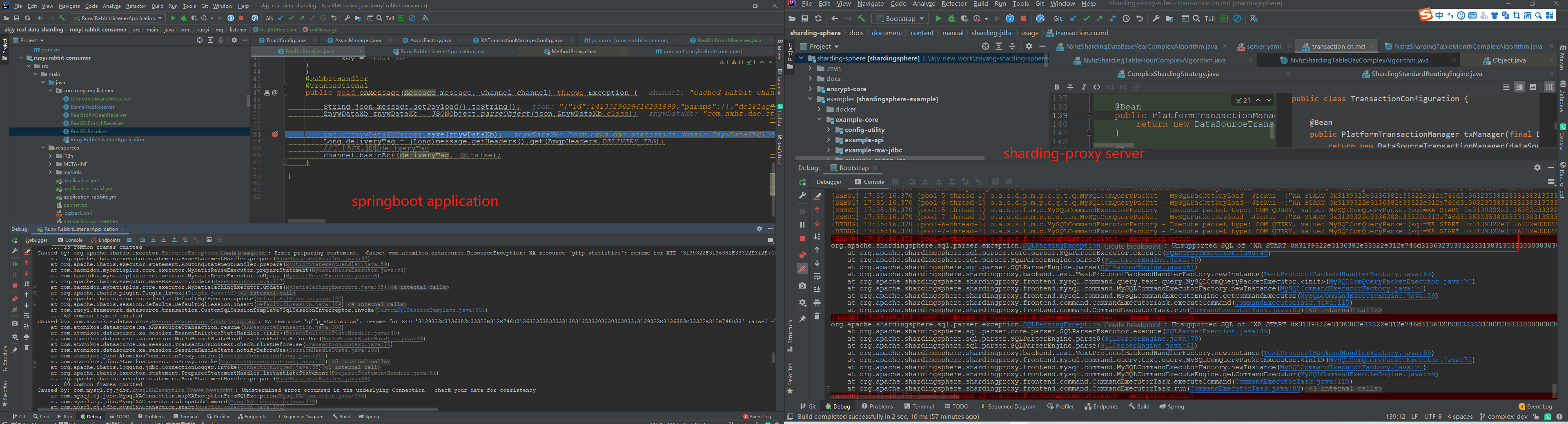 sharding-proxy XA transaction manager · Issue #11253 · apache/shardingsphere · GitHub