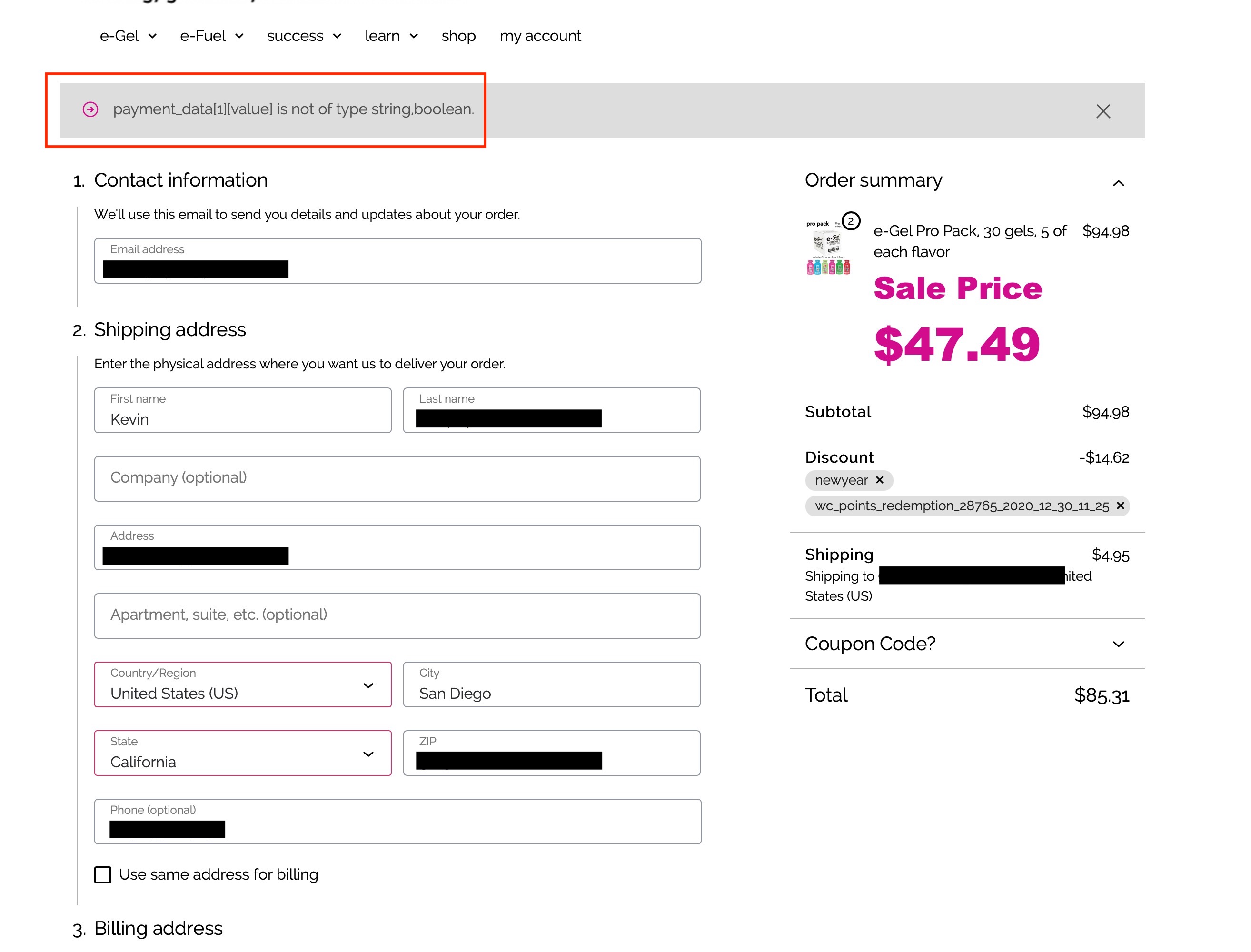 Saved payment validation returns error · Issue #3618 · woocommerce/woocommerce-blocks · GitHub