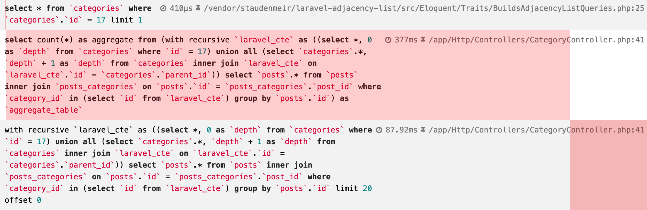 Show all posts recursively, having Categories + Subcategories. · Issue #92 · staudenmeir/laravel ...