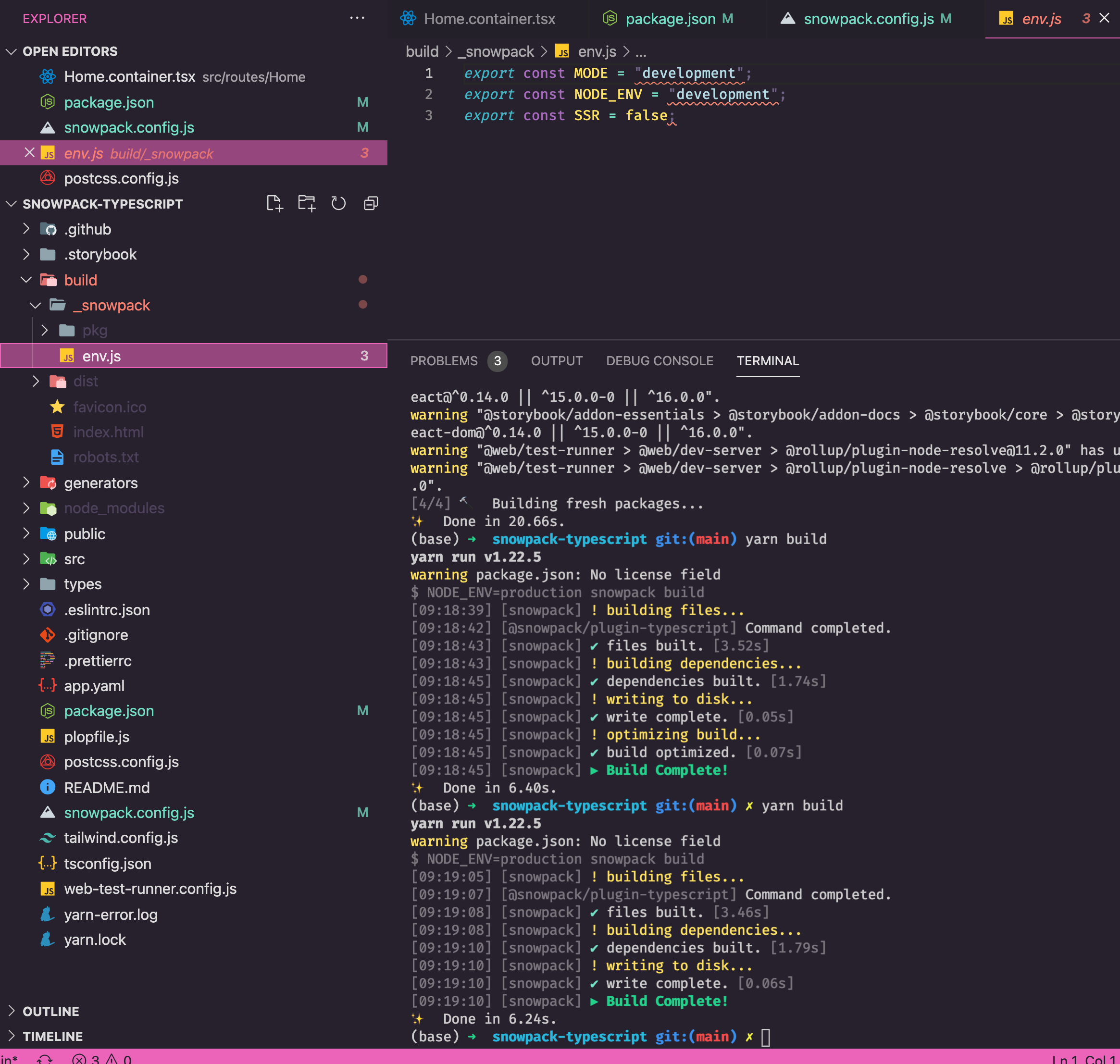 [BUG] snowpack build env values are still development · Issue #3084 · FredKSchott/snowpack · GitHub