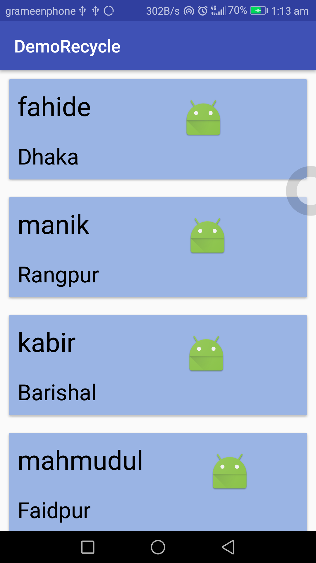 GitHub - fahide/demo-recyclerview