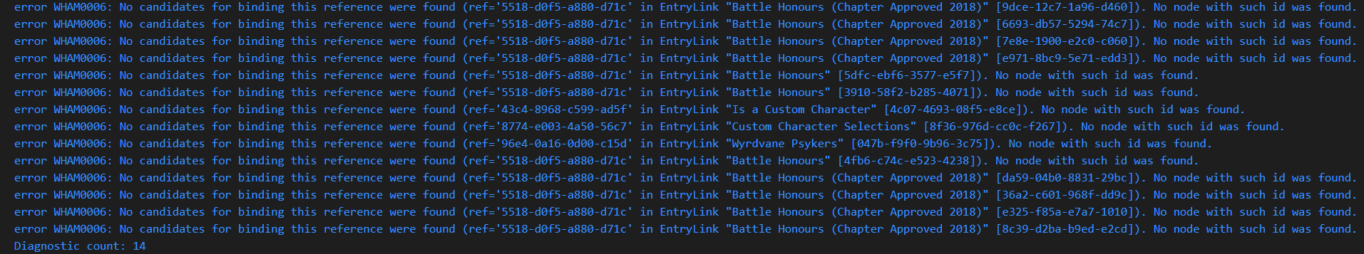 Orphaned links (target no longer exists) · Issue #12550 · BSData/wh40k-9e · GitHub