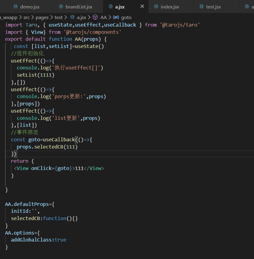 useEffect中设置state中的值后，props变成{}，即使设置了defaultProps也没用 · Issue #4823 · NervJS/taro · GitHub