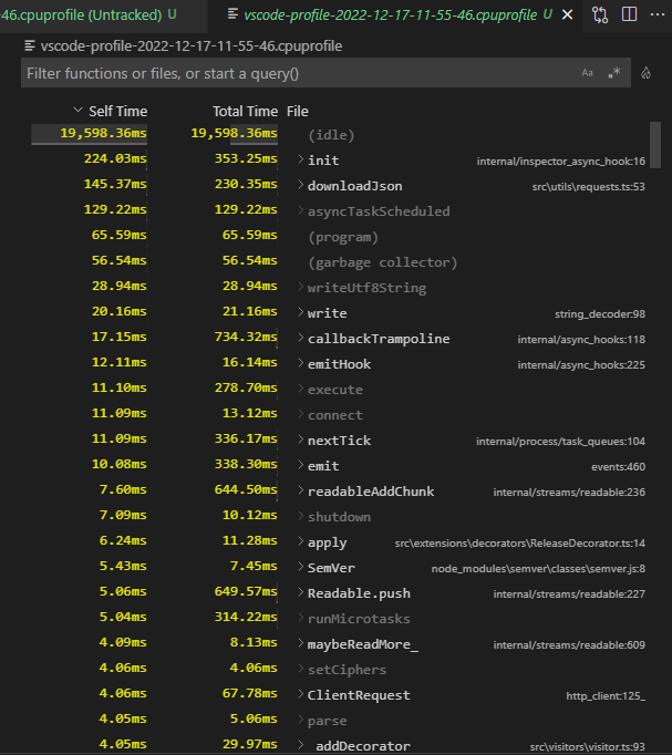CPU Profiling: Unexpected end of JSON input · Issue #169001 · microsoft/vscode · GitHub