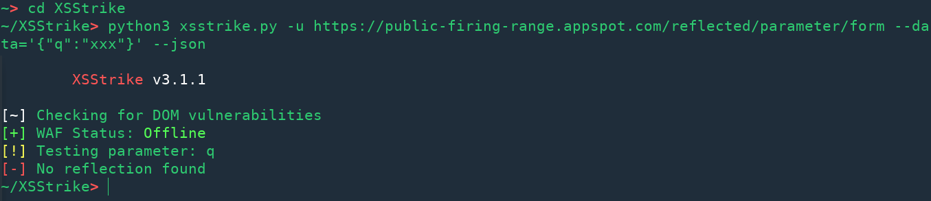 Json Injection · Issue #151 · s0md3v/XSStrike · GitHub