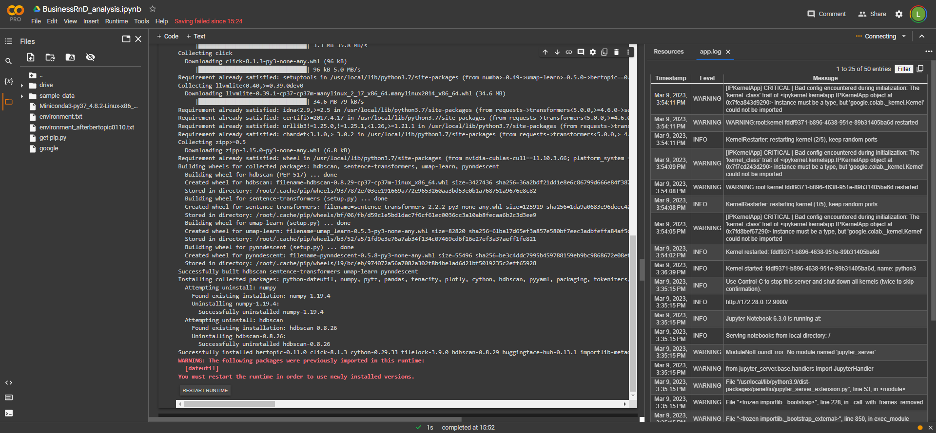Unable to load Bertopic model · Issue #1081 · MaartenGr/BERTopic · GitHub