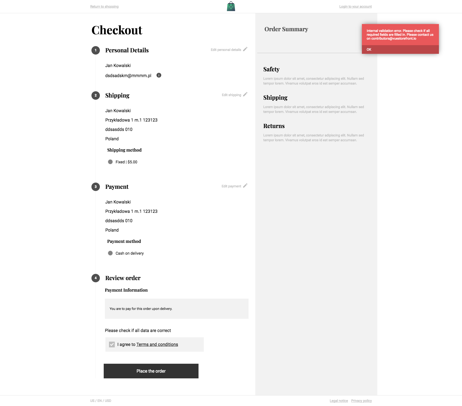 Checkout: tabbing & pressing enter can remove accidental items in summary. · Issue #1228 ...