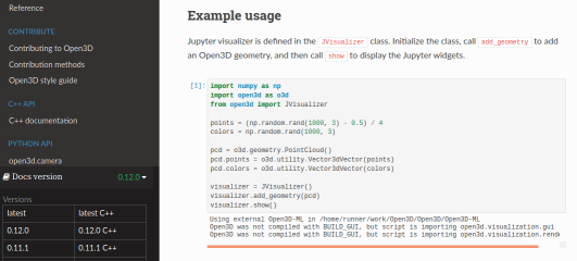 ImportError: cannot import name 'JVisualizer' from 'open3d' since update to Version 0.10.0.0 ...