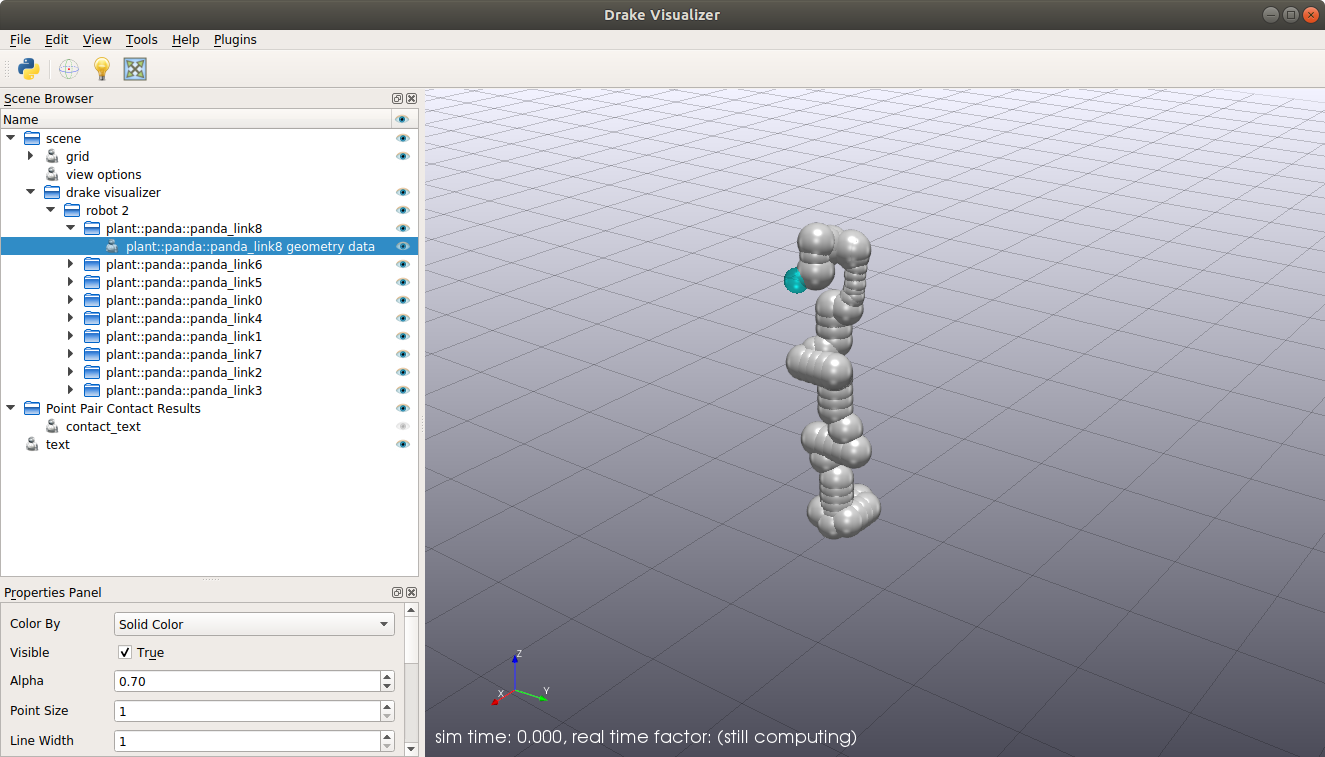 old ConnectDrakeVisualizer: panda_link8 is detached from arm? · Issue #14290 · RobotLocomotion ...
