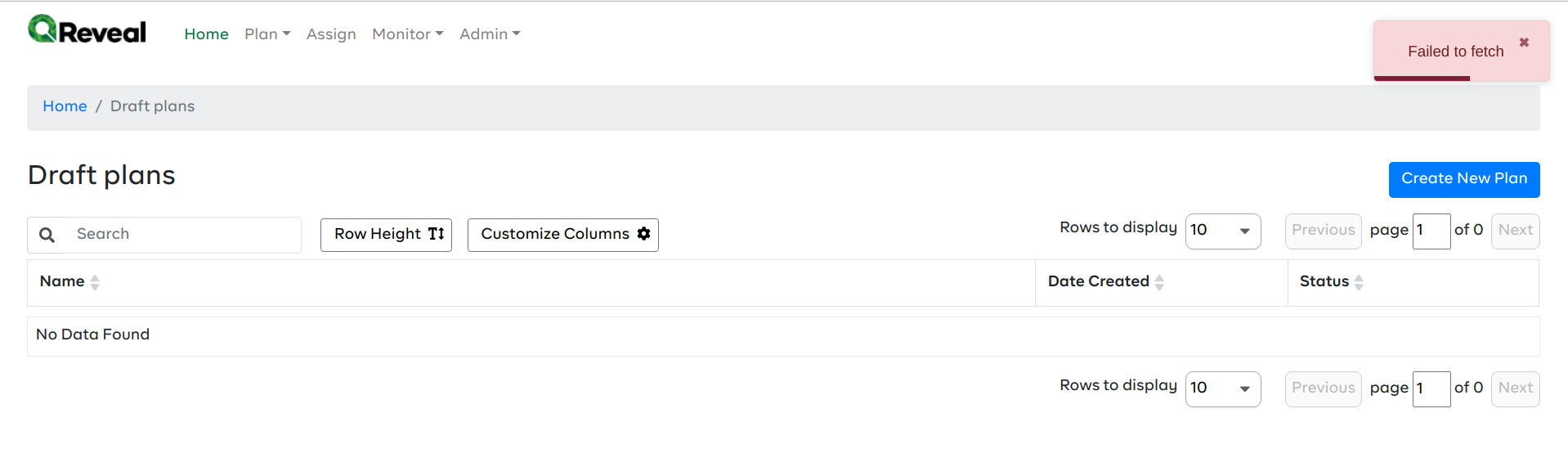 Plans list pages not working on stage · Issue #1521 · onaio/reveal-frontend · GitHub