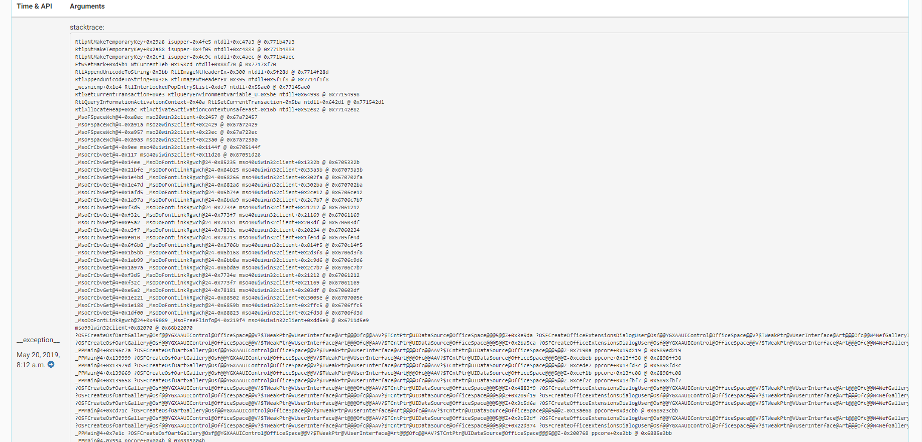 Process crashed for MS office file analyses · Issue #2737 · cuckoosandbox/cuckoo · GitHub
