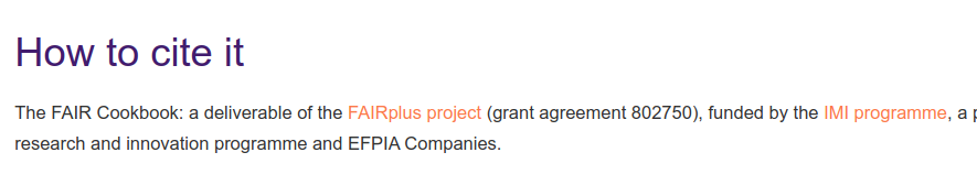 "How to cite" can be improved · Issue #388 · FAIRplus/the-fair-cookbook · GitHub