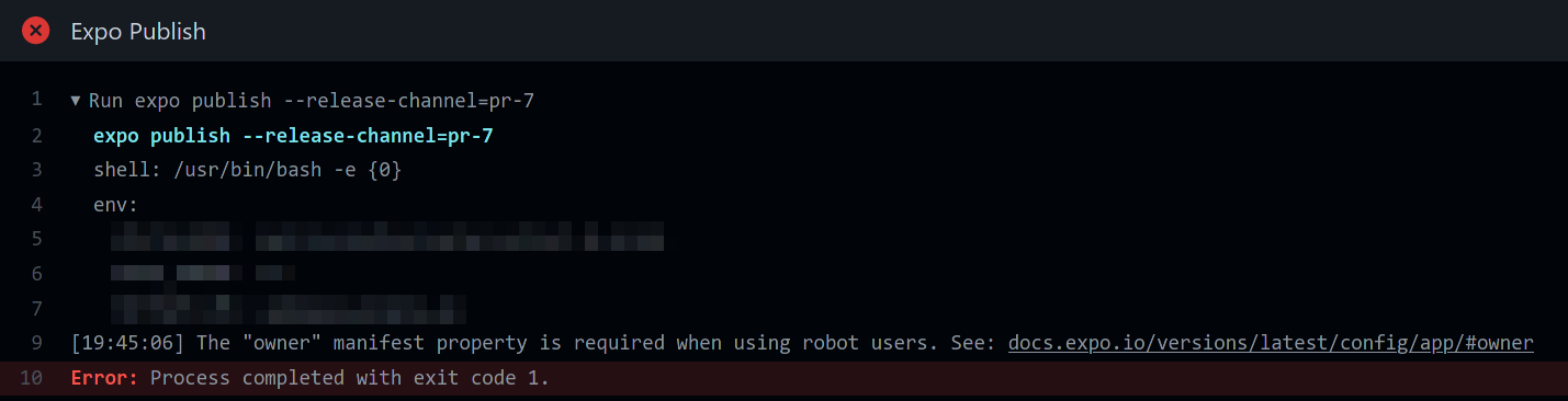 `The "owner" manifest property is required when using robot users` when `owner` is set · Issue ...