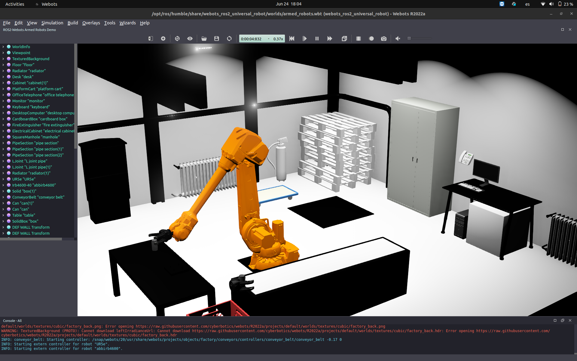 Textures don't show up in example ros2 launch files · Issue #455 · cyberbotics/webots_ros2 · GitHub