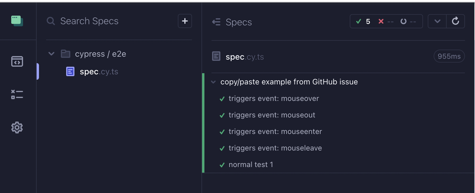 Cypress Doesnt Detect Dynamic Tests When Mixed With Normal Tests In The Same File · Issue