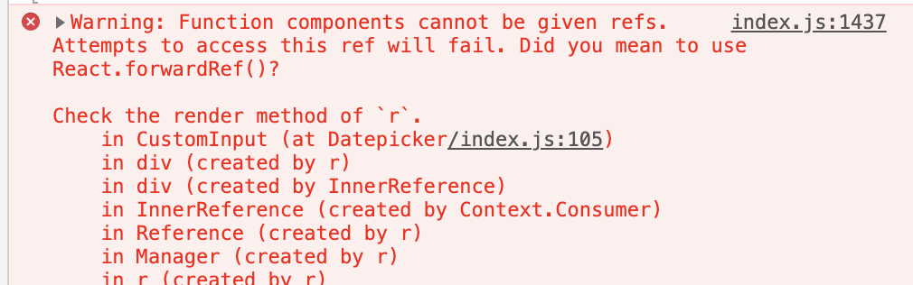 customInput does not support functional components · Issue #2104 · Hacker0x01/react-datepicker ...