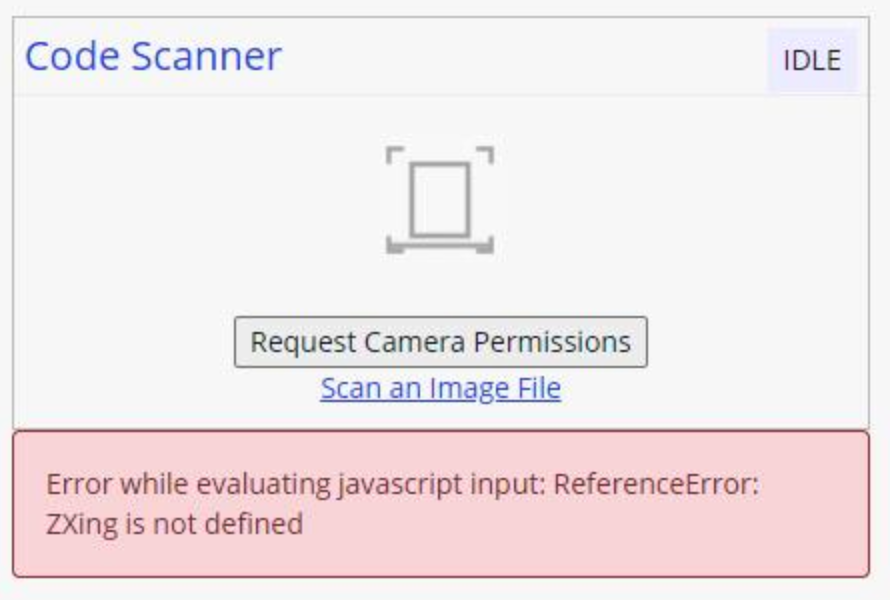 Compatibility - [Mendix] ] - Reference error for ZXing · Issue #199 · mebjas/html5-qrcode · GitHub