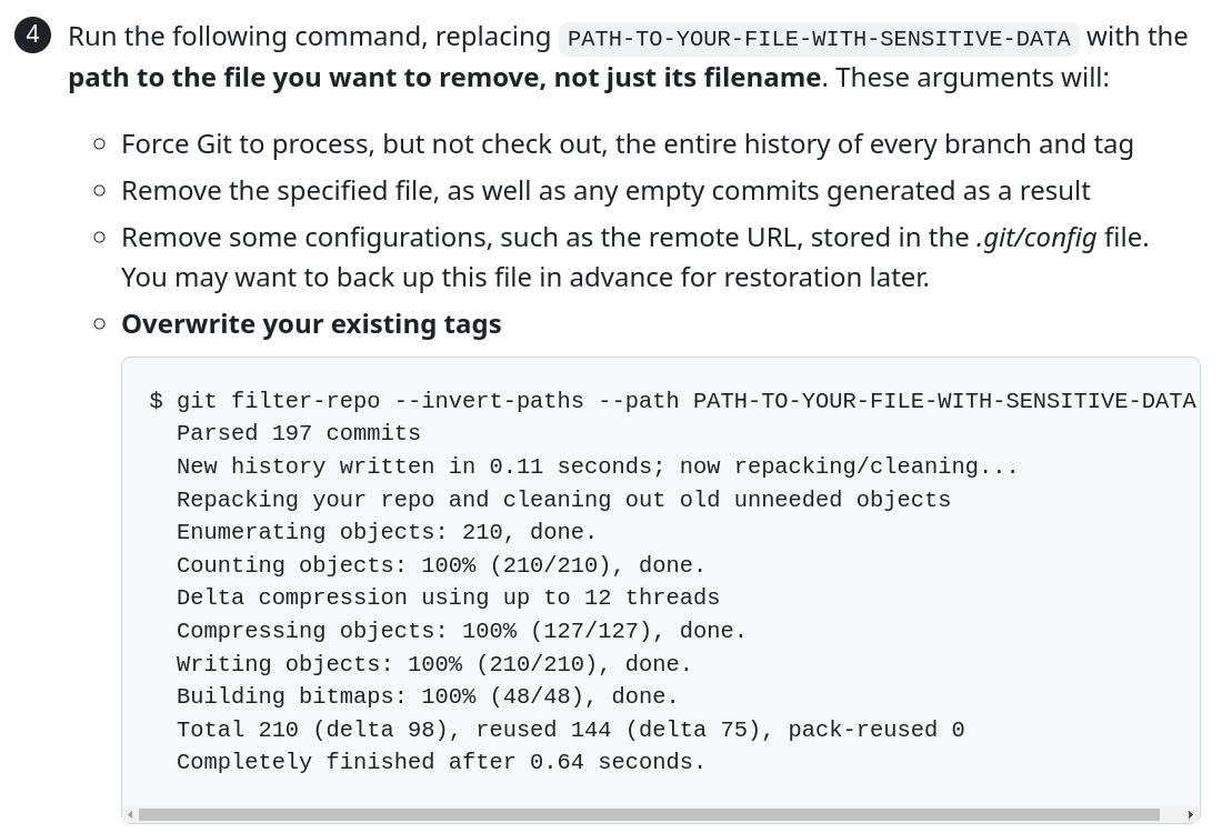 Why "--invert-paths" when rewriting the history · Issue #486 · newren/git-filter-repo · GitHub