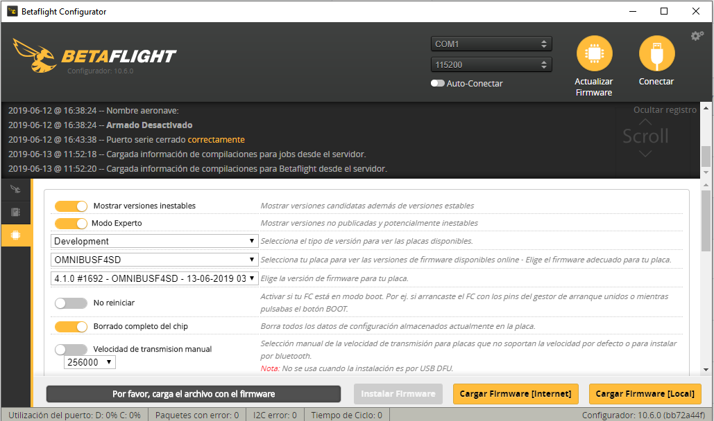 Bottom bar has moved down · Issue #1489 · betaflight/betaflight-configurator · GitHub