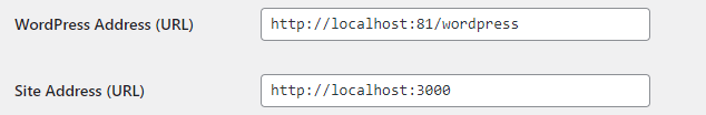 When changing site address URL to local host and refreshing the JSON data previously fetched ...
