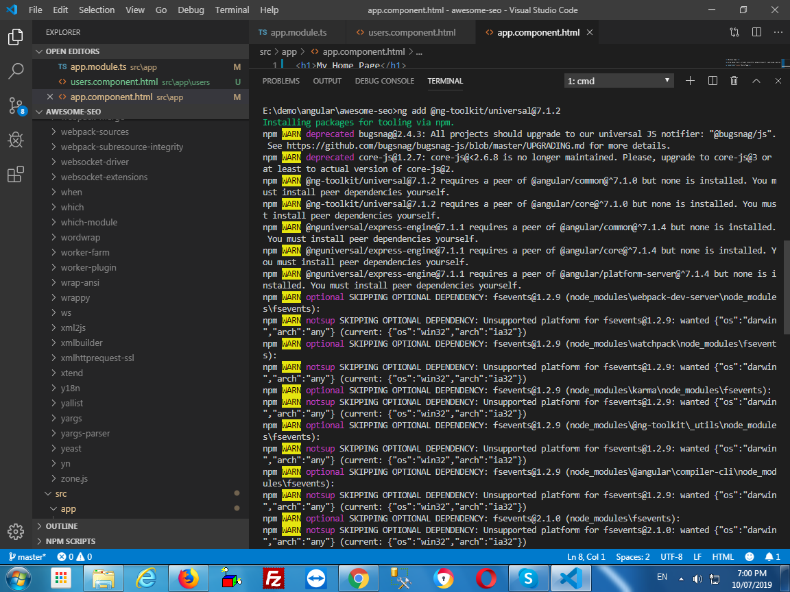 (Issue - Temp Solution) @ng-toolkit/universal package · Issue #695 · maciejtreder/ng-toolkit ...