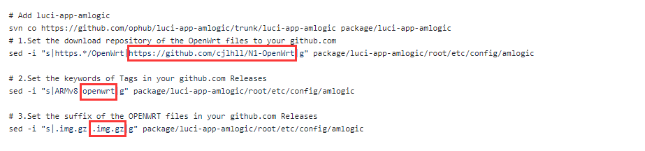 请问怎么在github actions编译的时候自定义固件源地址呢？ · Issue #25 · ophub/luci-app-amlogic · GitHub