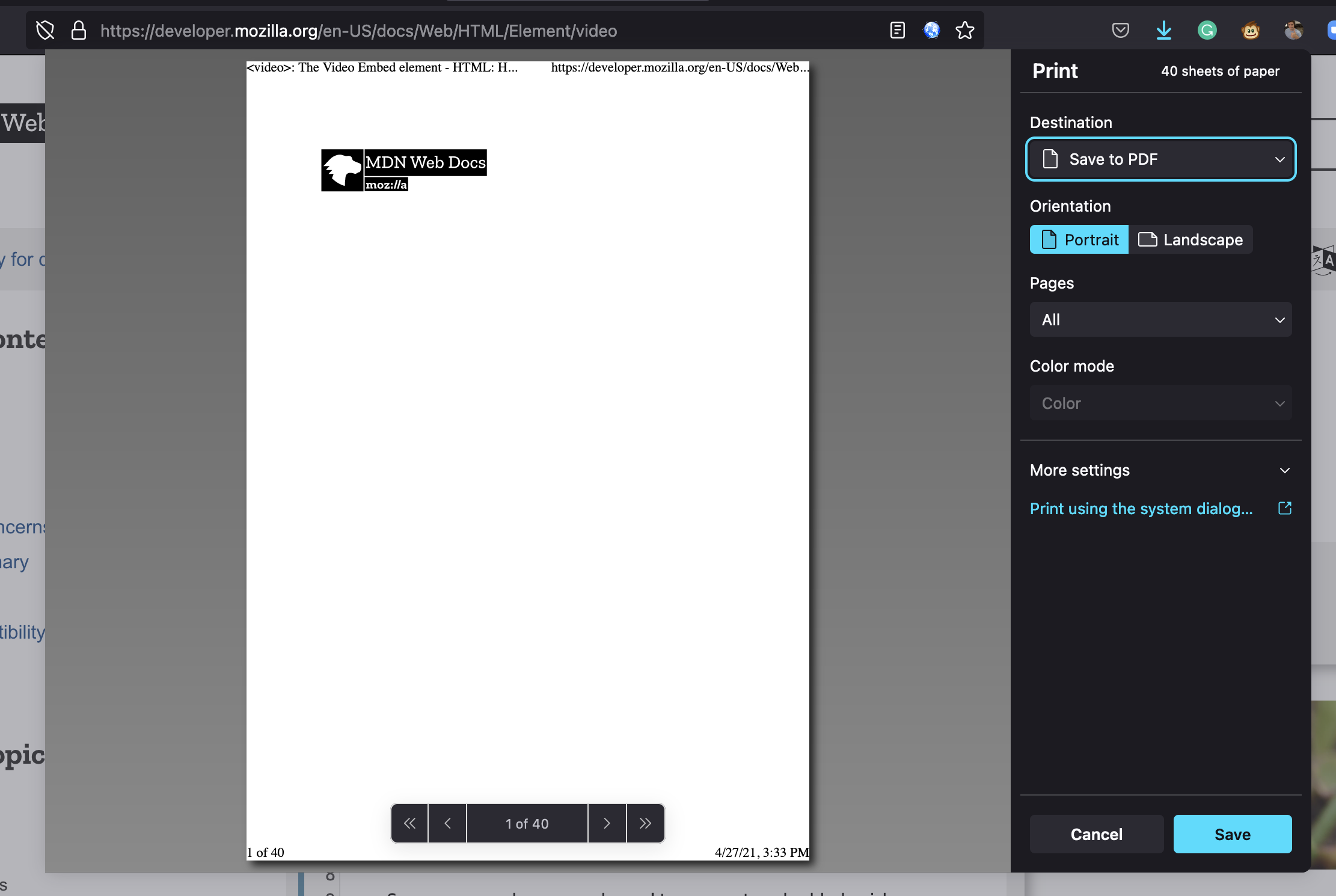 PDF printing looks weird now · Issue #3647 · mdn/yari · GitHub