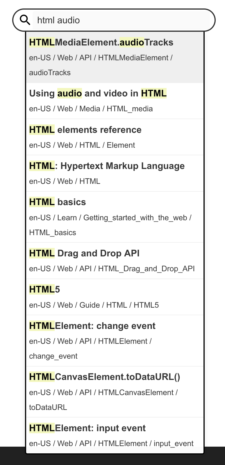 Add more to the autocomplete titles for search · Issue #1022 · mdn/yari ...
