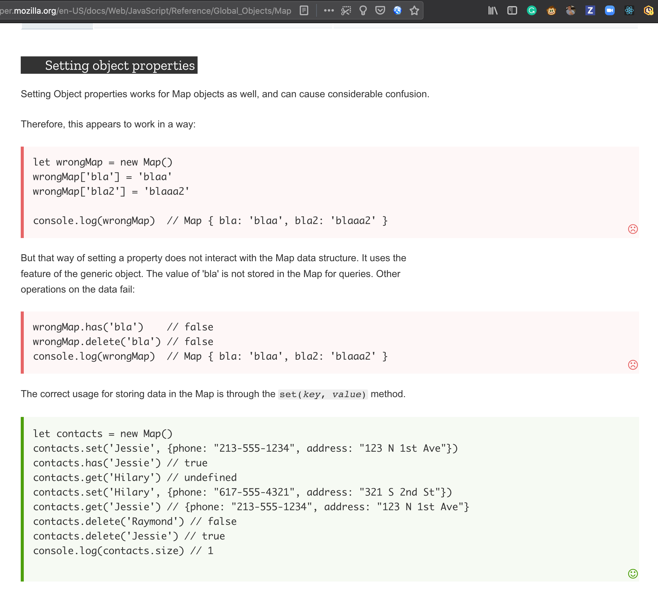 good/bad example pre tags styling · Issue #1066 · mdn/yari · GitHub