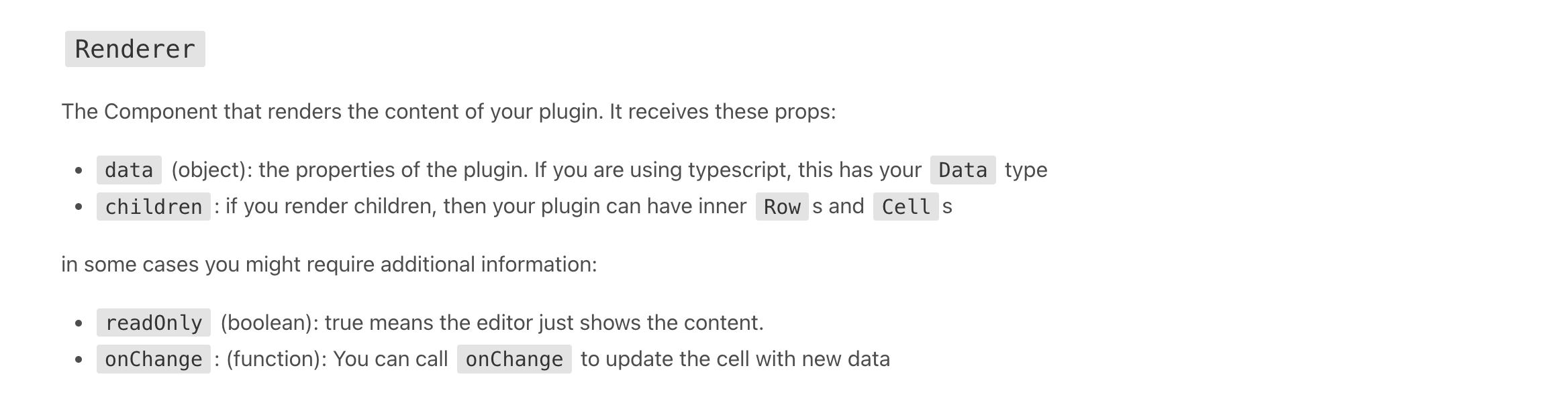 Proposal - Custom Rendering for inner Rows to achieve carousel, slider ...