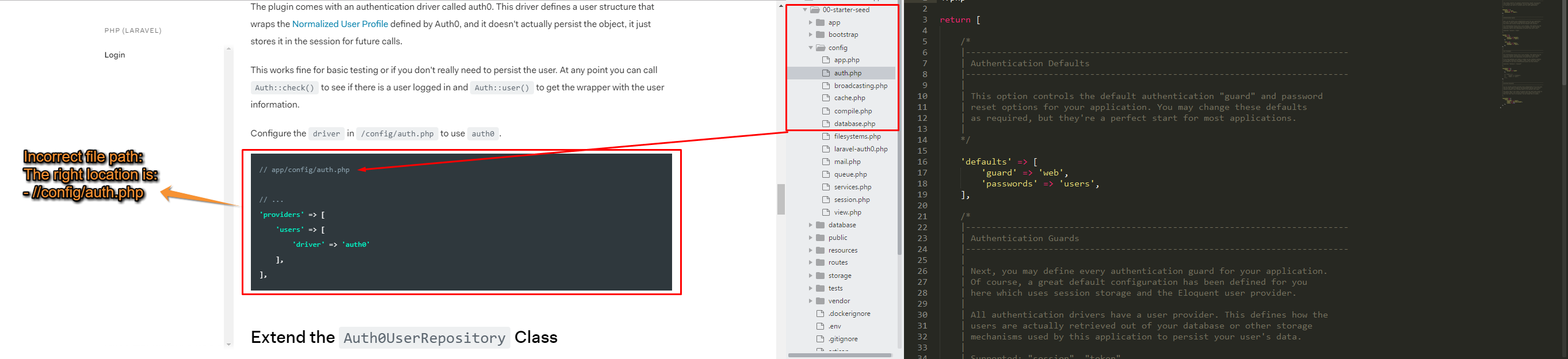 WebApp Laravel Quickstart: Incorrect file path. · Issue #5358 · auth0/docs · GitHub