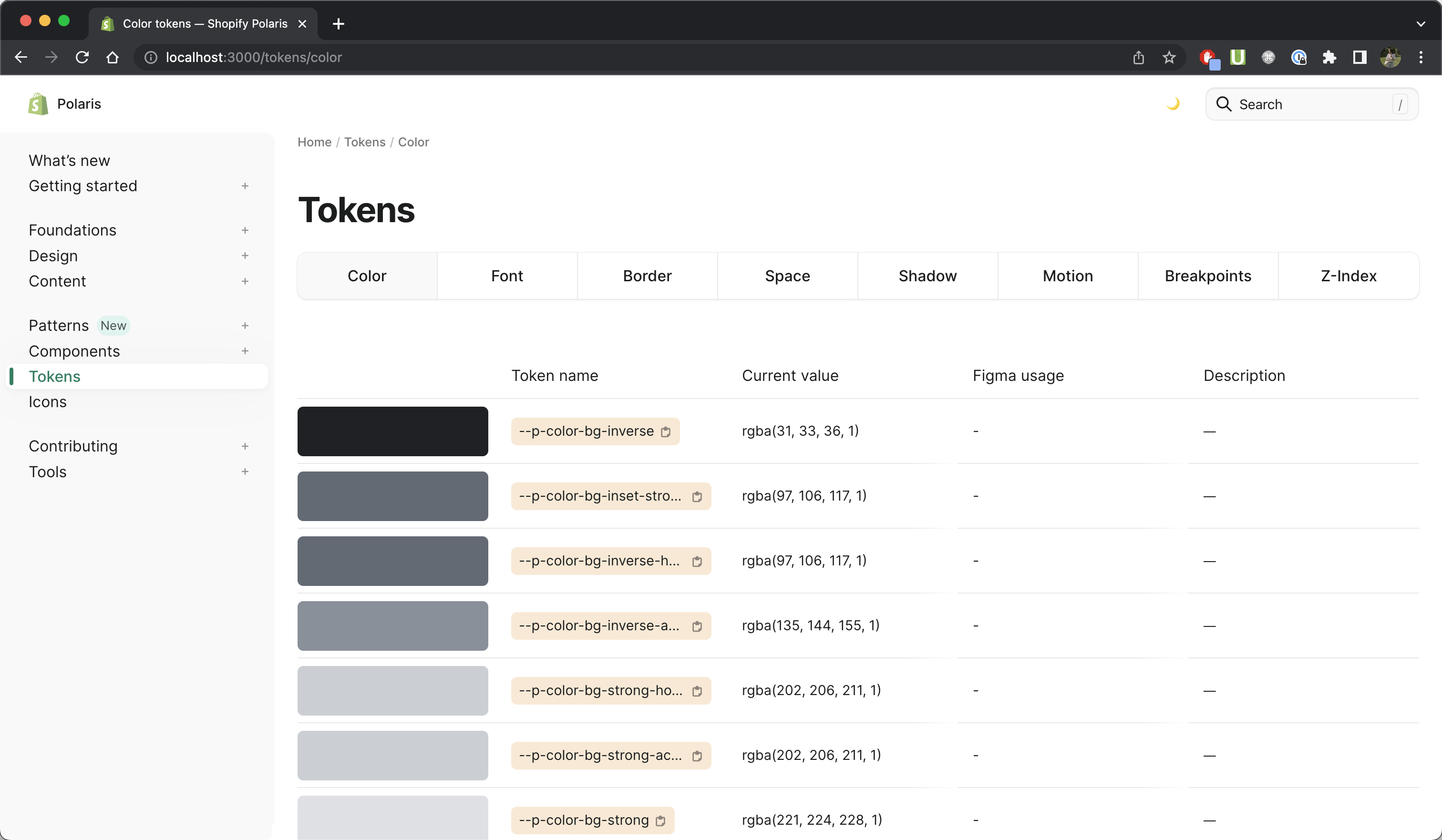v11 tokens page is not renderimg · Issue #9071 · Shopify/polaris · GitHub