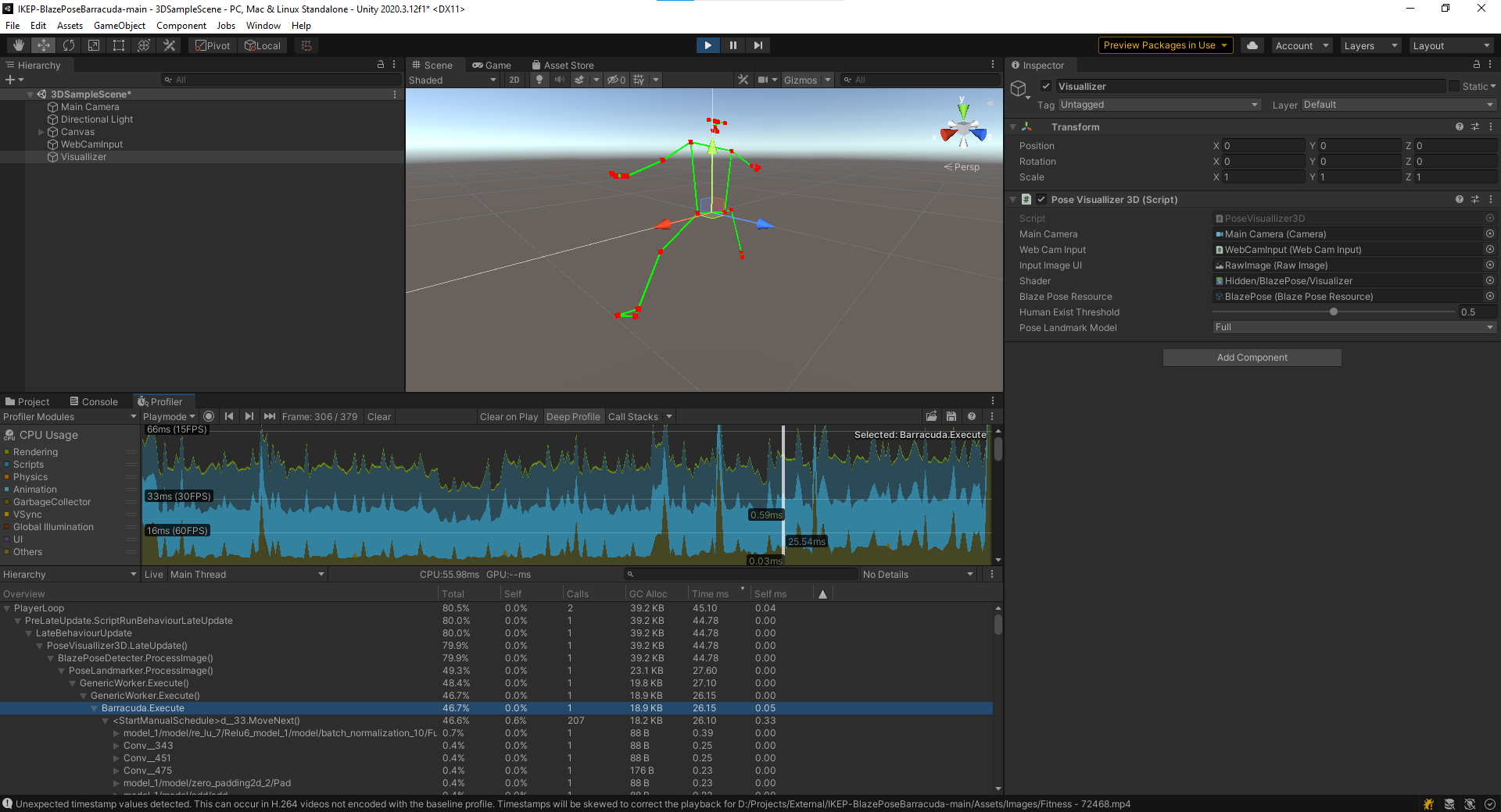CPU vs GPU Inference · Issue #6 · creativeIKEP/BlazePoseBarracuda · GitHub