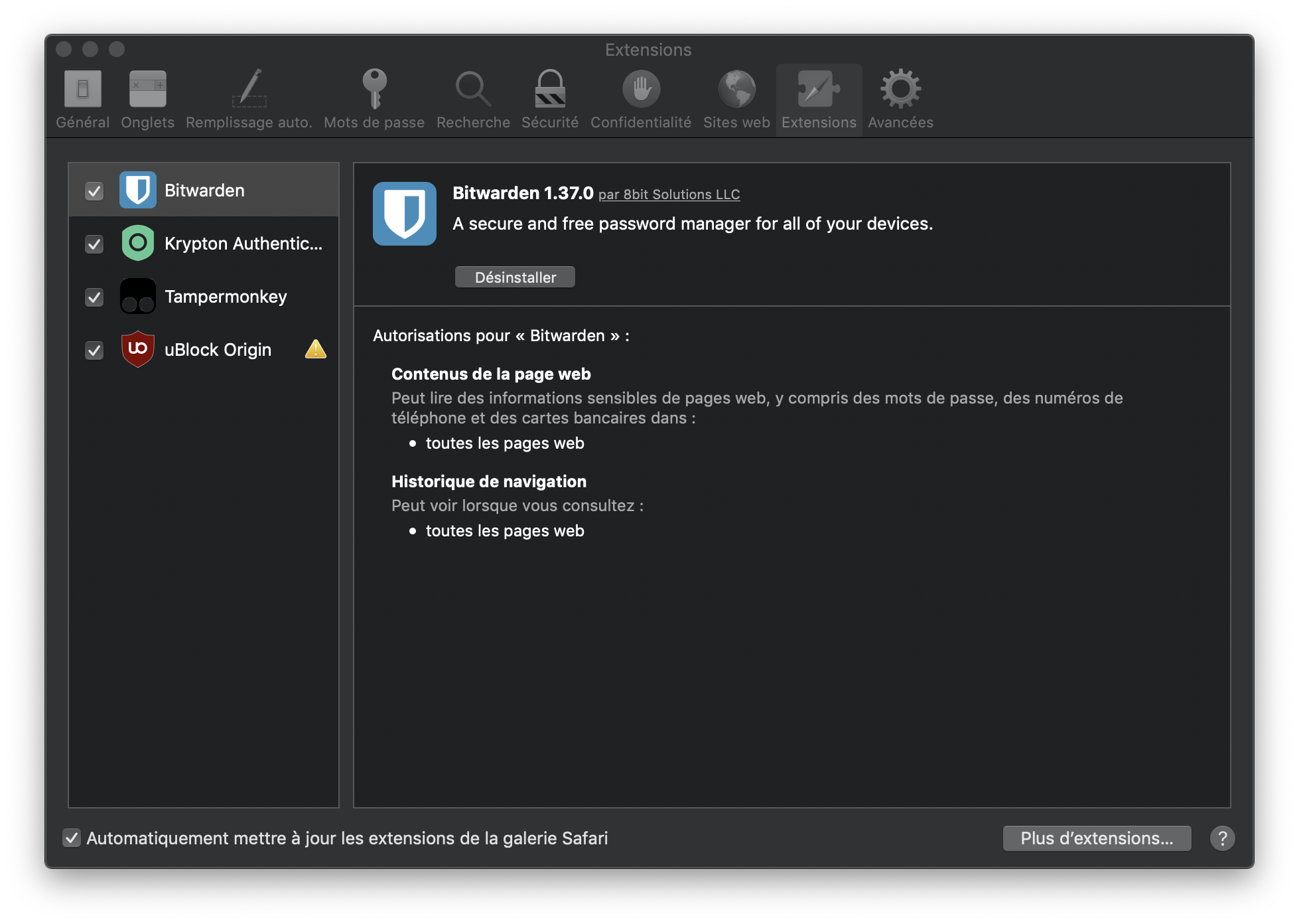 Not updated on Safari Extensions Galery ? · Issue #922 · bitwarden/clients · GitHub