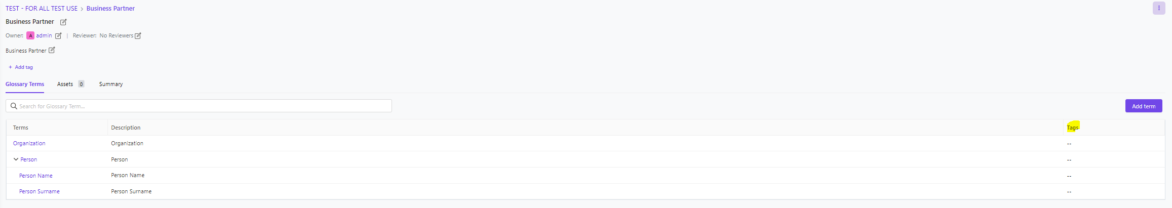 Display Synonym in the Glossary Term List and include Synonyms in ...