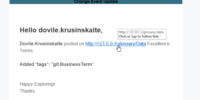 URL issue for Business Glossary notifications when spaces in the name are involved · Issue ...