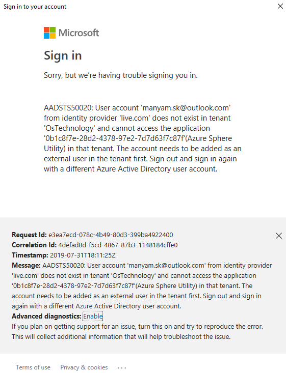 Unable to login with personal email account on Azure Sphere Kit · Issue #126 · MicrosoftDocs ...