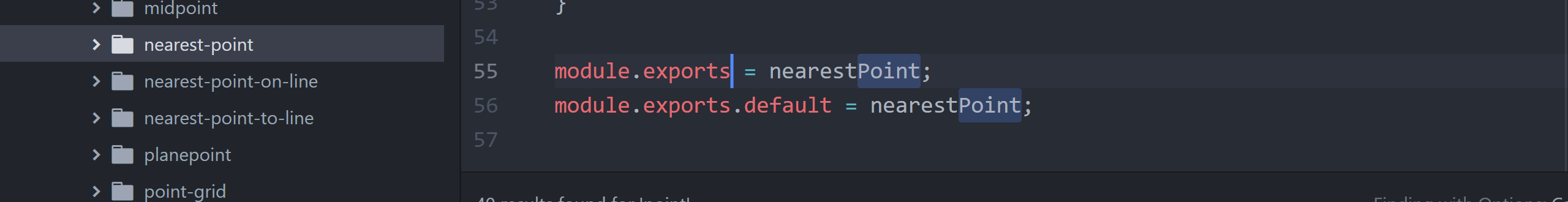@turf/nearest-point throws "TypeError: helpers_1.degreesToRadians is ...