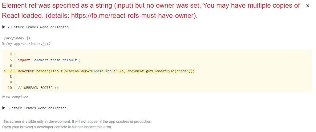 使用Tabs组件报错 · Issue #605 · ElemeFE/element-react · GitHub