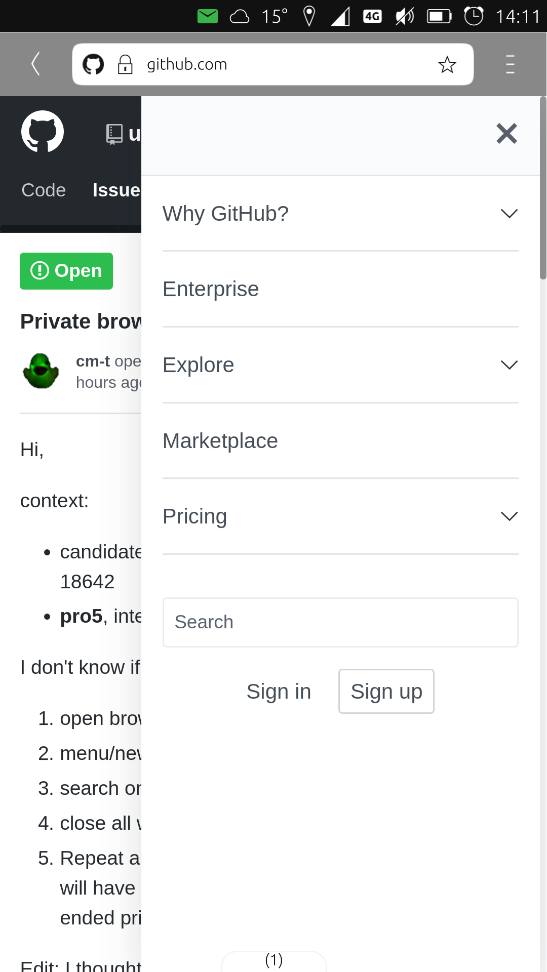 Private browsing is not private · Issue #237 · ubports/morph-browser · GitHub